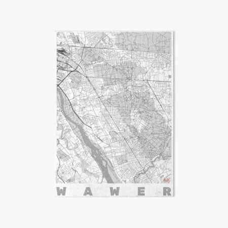 Lámina rígida «Línea del mapa de Wawer Warszawa» de HubertRoguski ...