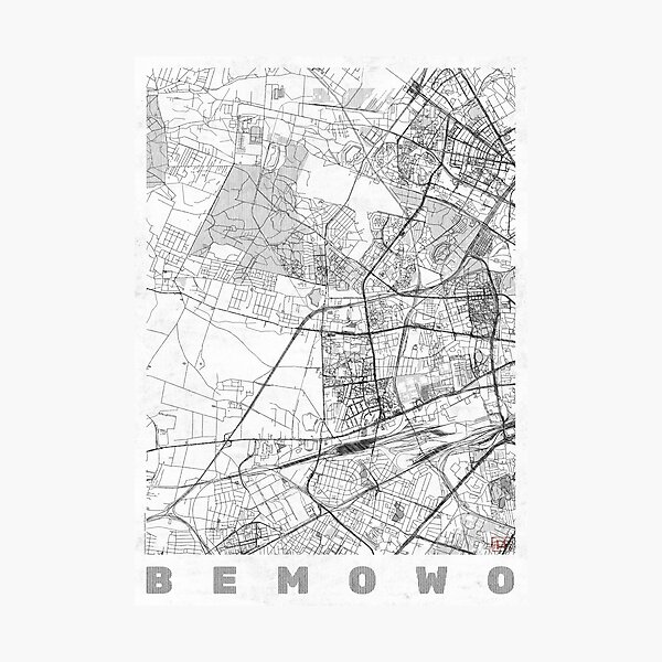 Lámina fotográfica «Línea del mapa Bemowo Warszawa» de HubertRoguski ...