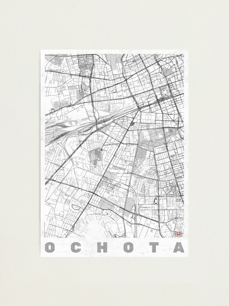 Lámina fotográfica «Línea del mapa de Ochota Warszawa» de HubertRoguski ...