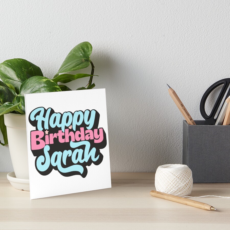 "Happy Birthday Sarah, Gift for Sarah, Custom Gift Sarah, Personalized ...