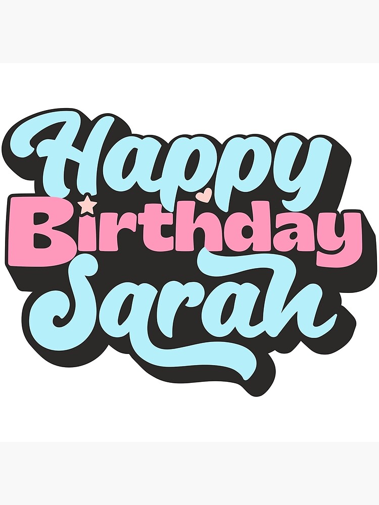 "Happy Birthday Sarah, Gift for Sarah, Custom Gift Sarah, Personalized ...