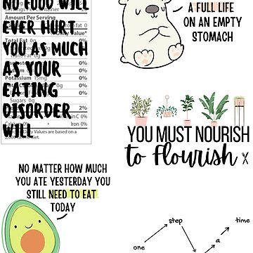 "Sticker Sheet: Eating Disorder Recovery " Sticker for Sale by ...