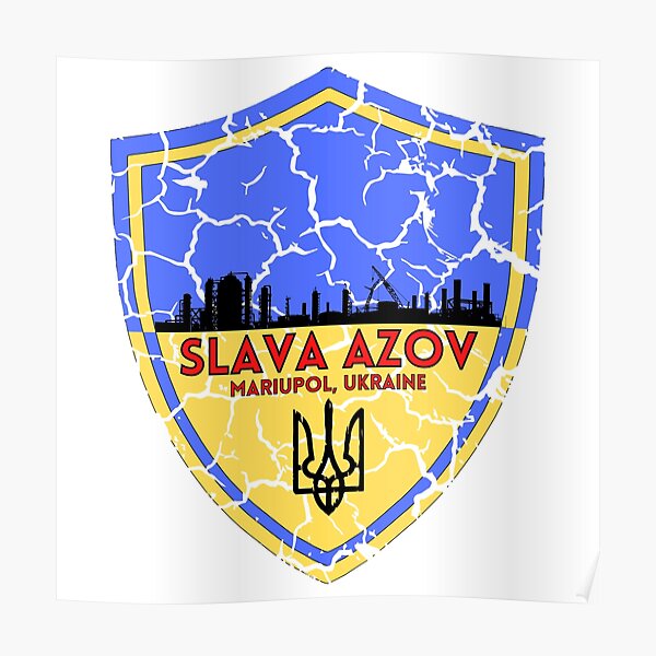 "SLAVA AZOV Resistance | Blue & Yellow Shield | AZOVSTAL | PATAGONIA ...