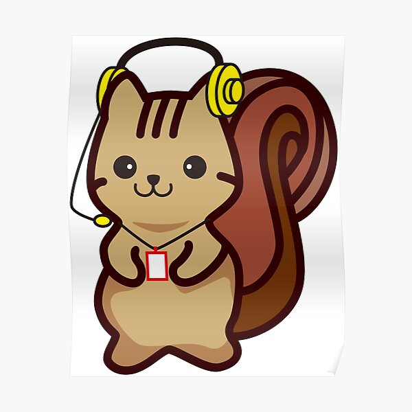 "Cool Cute Squirrel" Poster for Sale by JustCoolShop | Redbubble