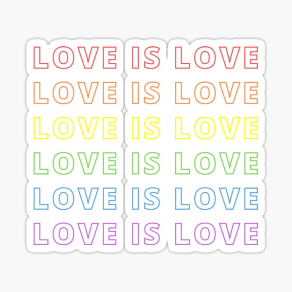 "Love is Love" Sticker for Sale by CSCairo | Redbubble