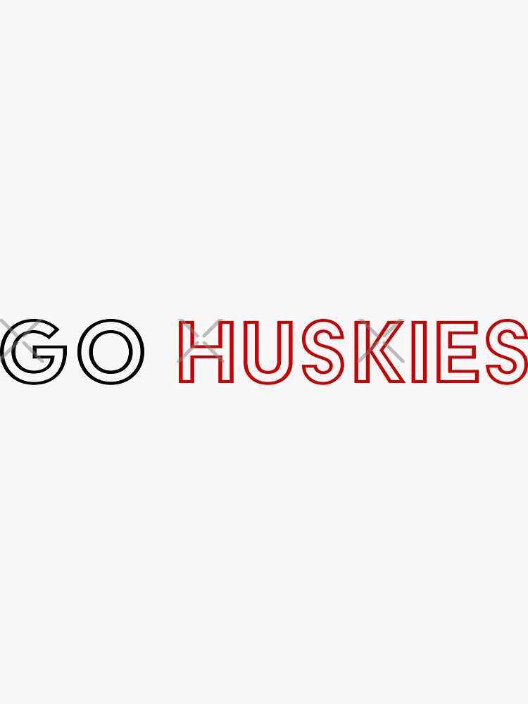 "Go Huskies - Northeastern University Sticker " Sticker by AlexDara ...