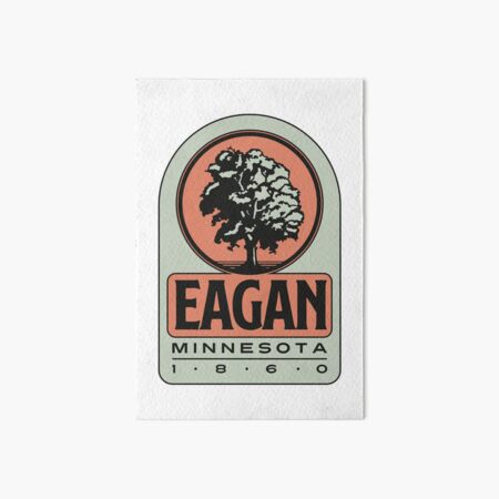 "Eagan, Minnesota, USA. Lettering. Orange and gray color" Art Board ...