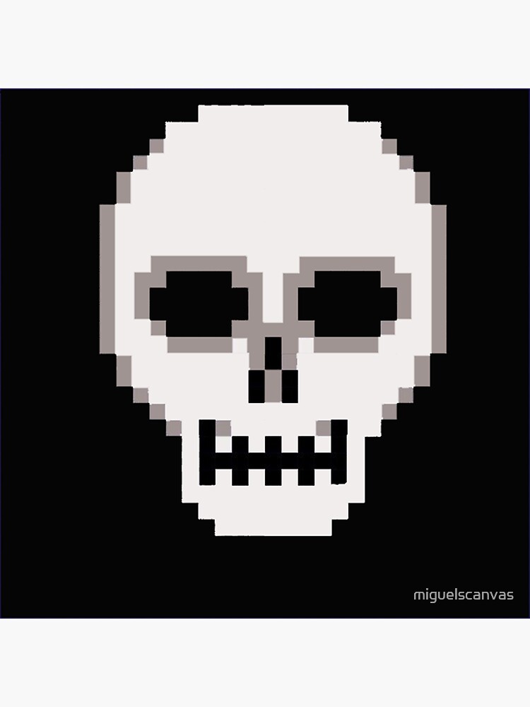 "8 Bit Skull" Sticker by miguelscanvas | Redbubble