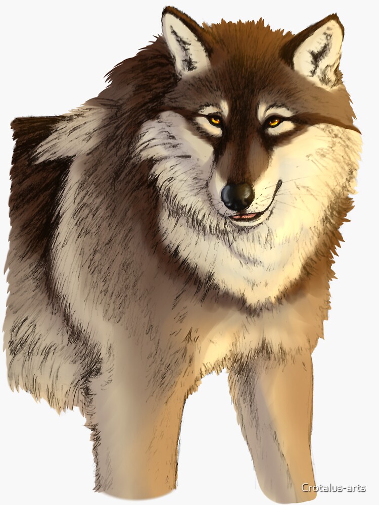 "Sunshine blep wolf" Sticker for Sale by Crotalus-arts | Redbubble