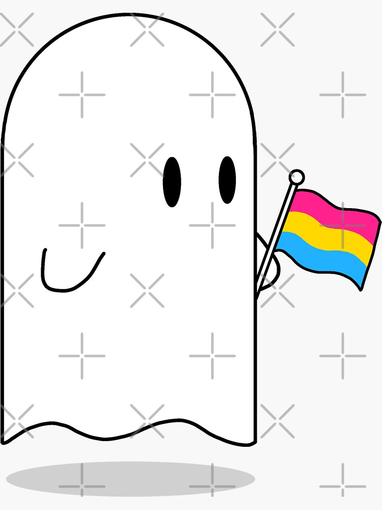 "Pan Pride Ghost" Sticker by Demonturtle | Redbubble