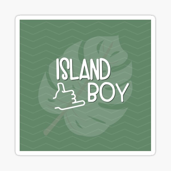 "Island boy" Sticker by PolyMicroMela | Redbubble