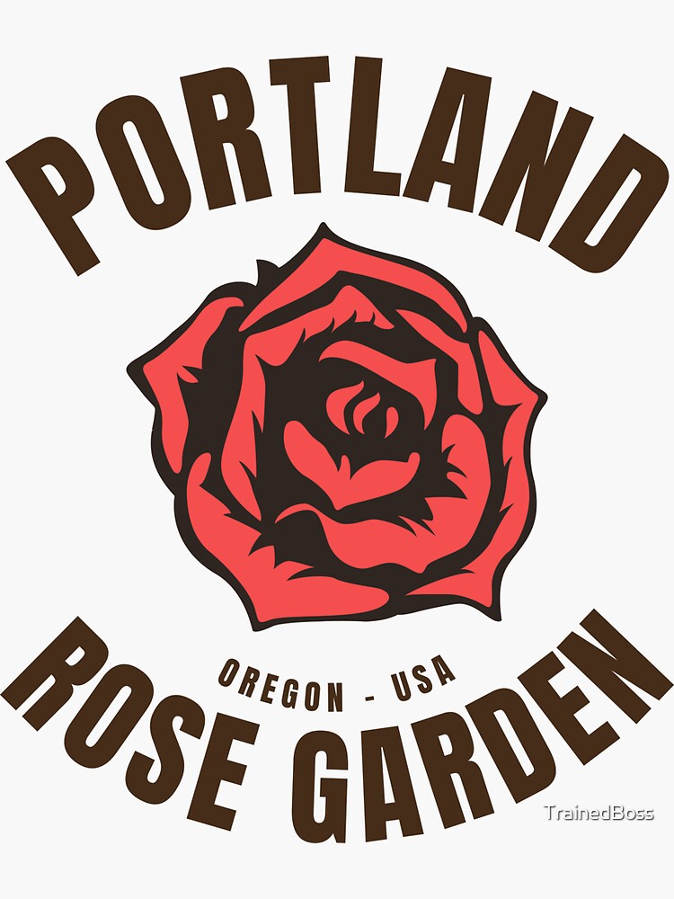 "Portland Oregon Rose Garden" Sticker for Sale by TrainedBoss | Redbubble