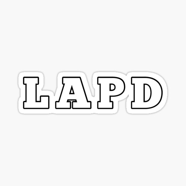 "LAPD Words" Sticker for Sale by Chief82 | Redbubble
