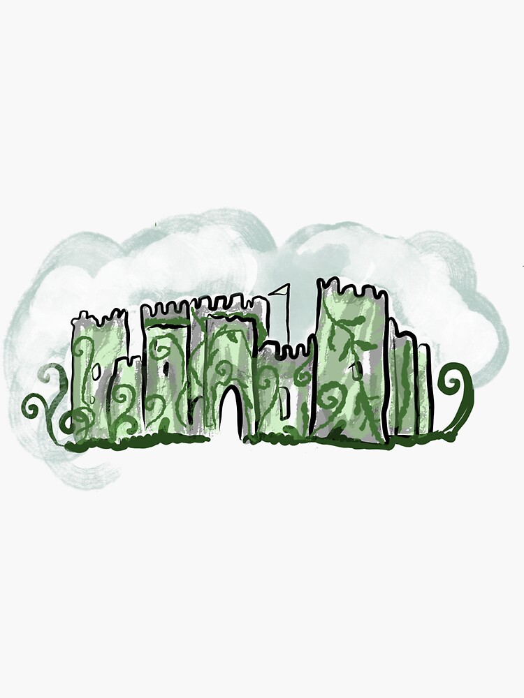 "Mossy Castle" Sticker by EclecArtistry | Redbubble