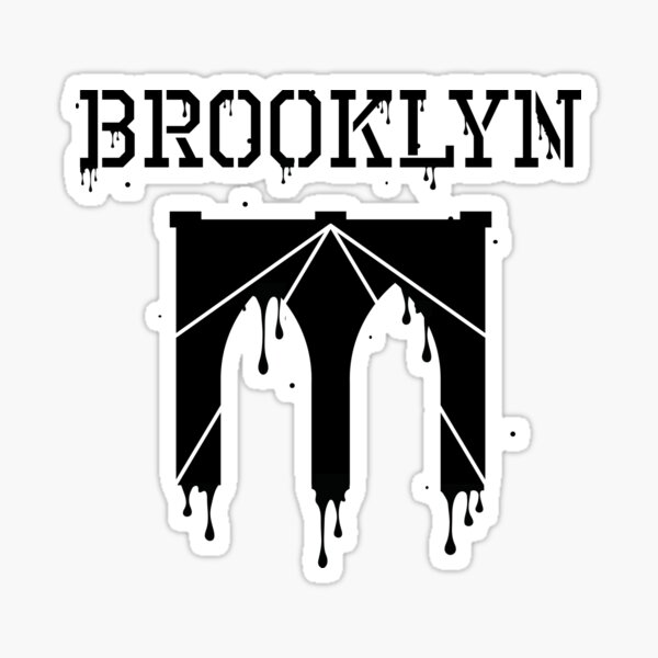 "Brooklyn Merch Paint Drip" Sticker for Sale by rydr2103 | Redbubble
