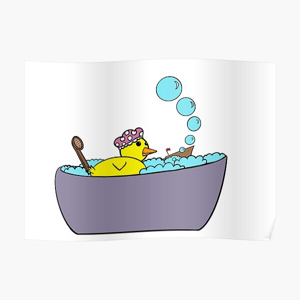 "The Splish Splash Ducky " Poster by Inkingoutthebox | Redbubble