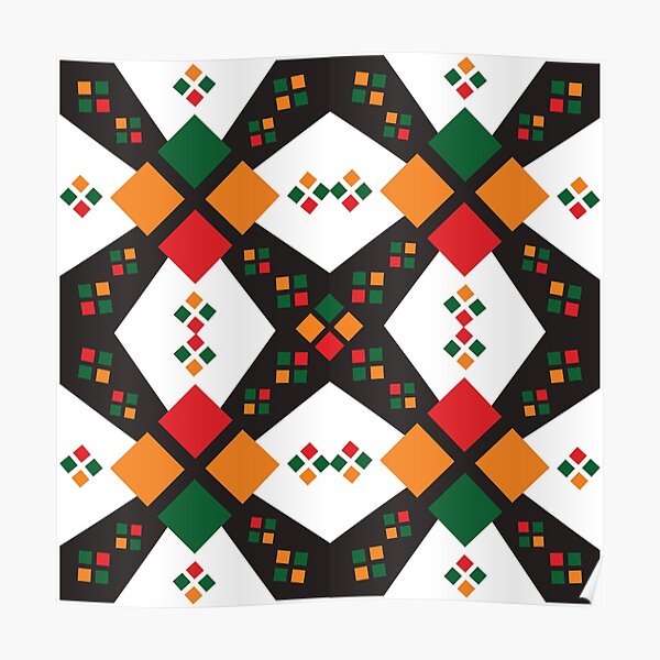 "Modern Ethiopian Tibeb Pattern " Poster for Sale by DigitalParadise ...