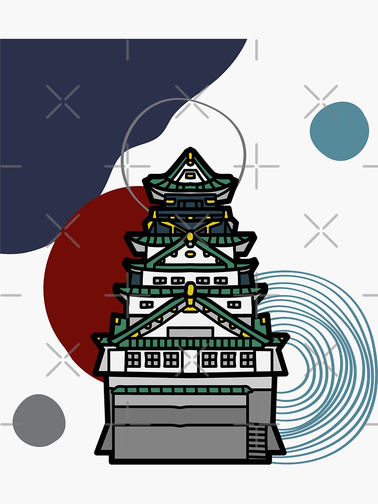 "Japanese temple" Sticker by nicafab | Redbubble