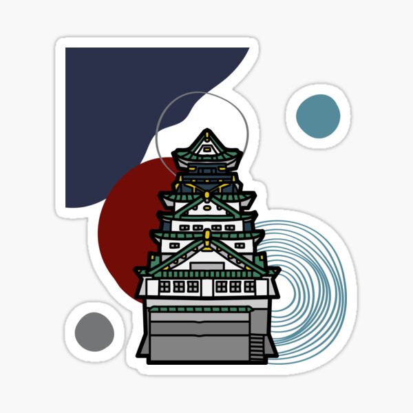 "Japanese temple" Sticker by nicafab | Redbubble