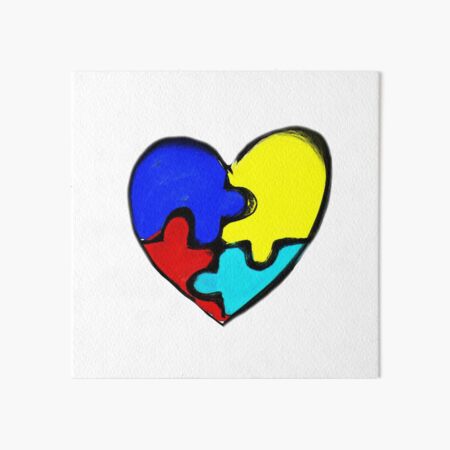 "Autism Awareness Heart" Art Board Print by cleverraptor | Redbubble
