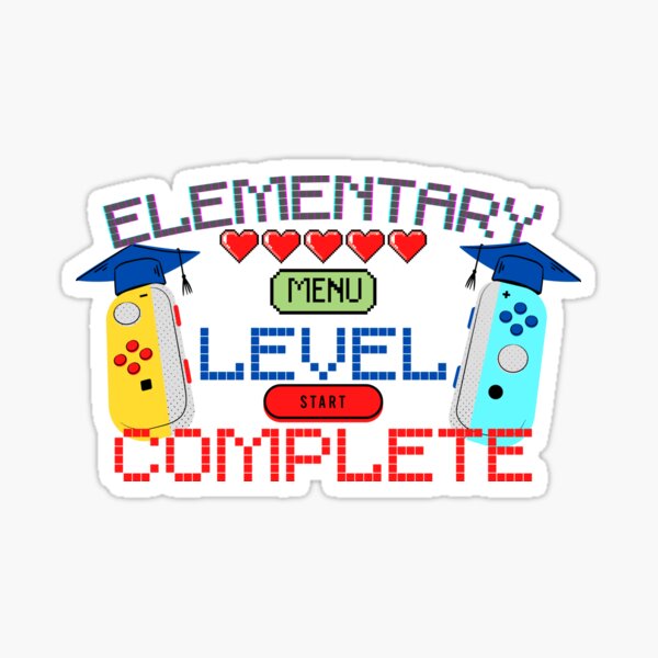 "Elementary Level Complete Gamer Class Of 2022 Graduation" Sticker by ...