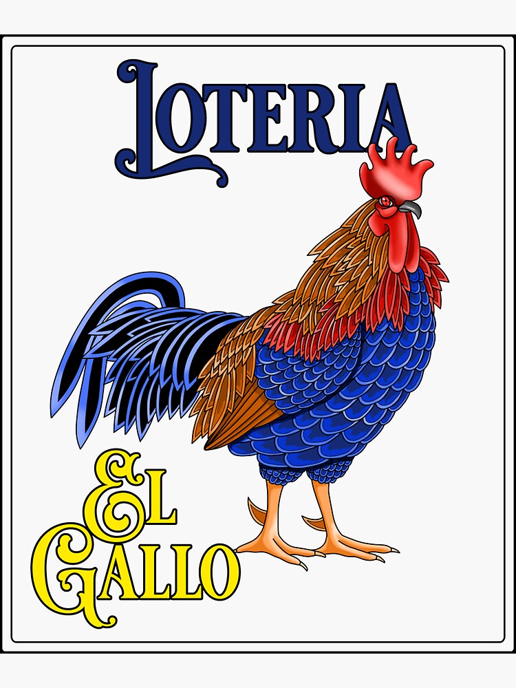 "Loteria - El Gallo" Sticker for Sale by bigolclown | Redbubble