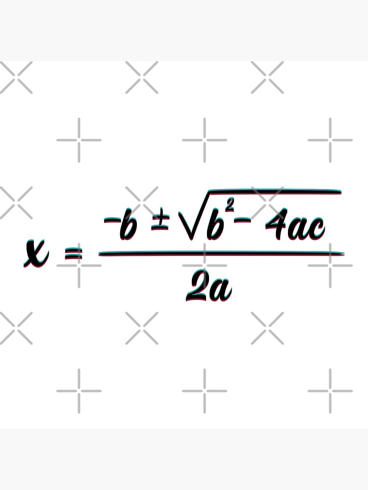 Póster «Fórmula cuadrática 3D Gletch para amantes de las matemáticas ...