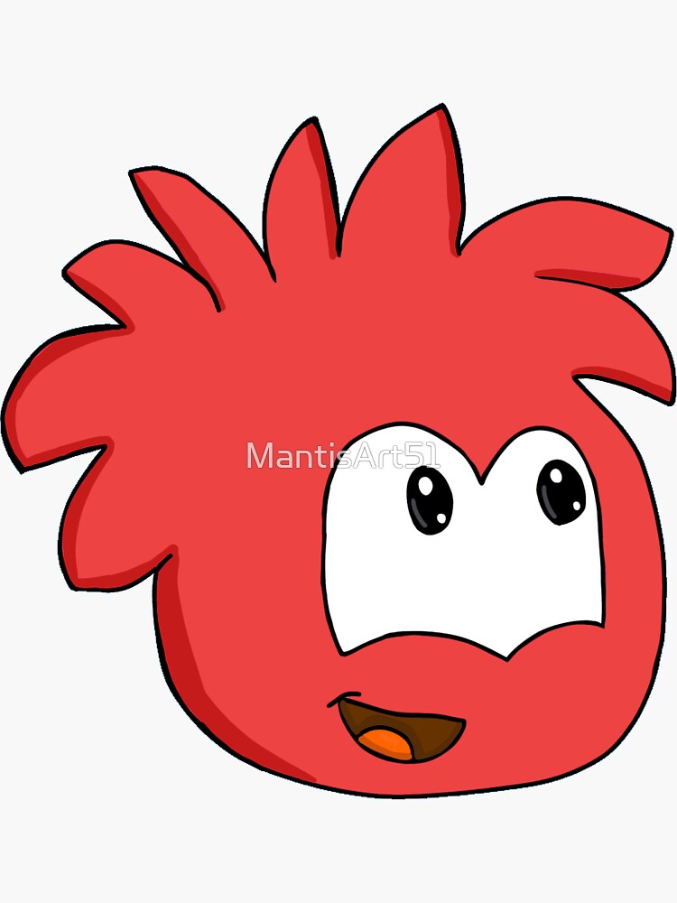 "Club Penguin Red Puffle" Sticker for Sale by MantisArt51 | Redbubble