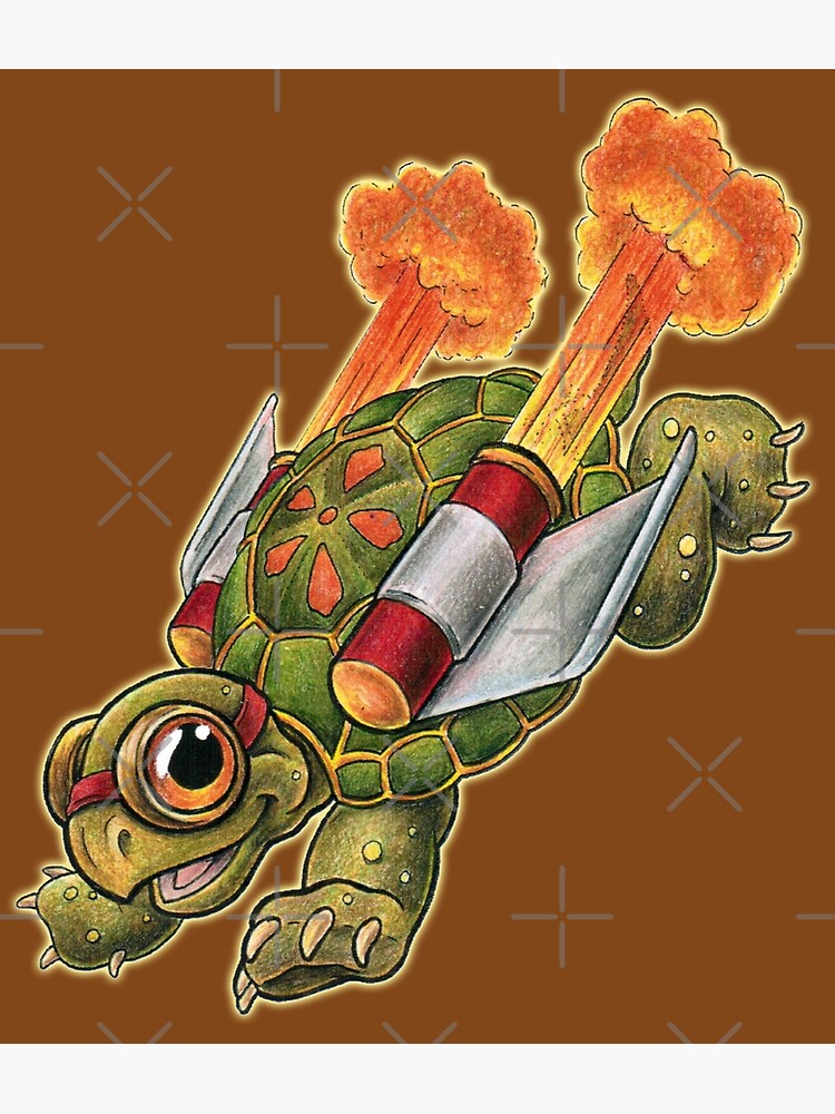 "Rocket Tortoise!" Poster by SharpTattoos | Redbubble