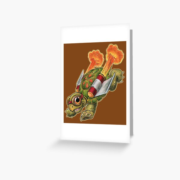 "Rocket Tortoise!" Greeting Card by SharpTattoos | Redbubble