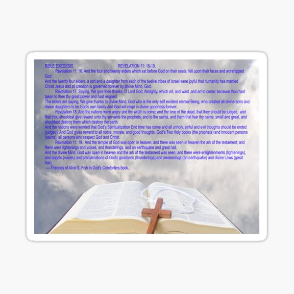"Revelation 11: 16-19 ASF Art" Sticker for Sale by Alicefish | Redbubble