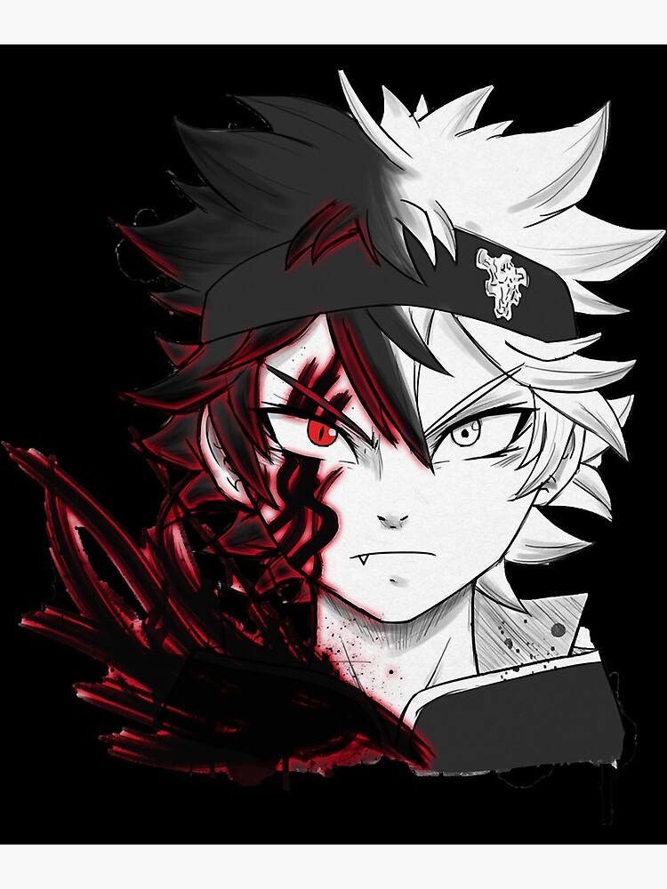 "Black Clover Asta - half demon Sticker" Art Print for Sale by ...