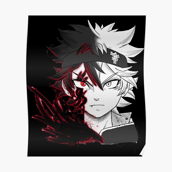 "Black Clover Asta - half demon Sticker" Poster for Sale by VinhSadec ...