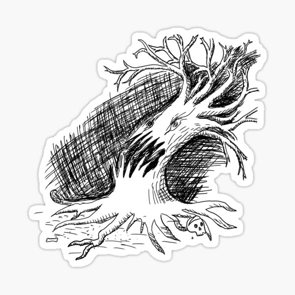 "Screaming Tree" Sticker by kittymuffin | Redbubble