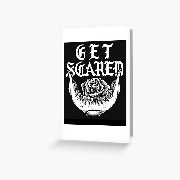 "GET SCARED LOGO " Greeting Card by alysogreen | Redbubble