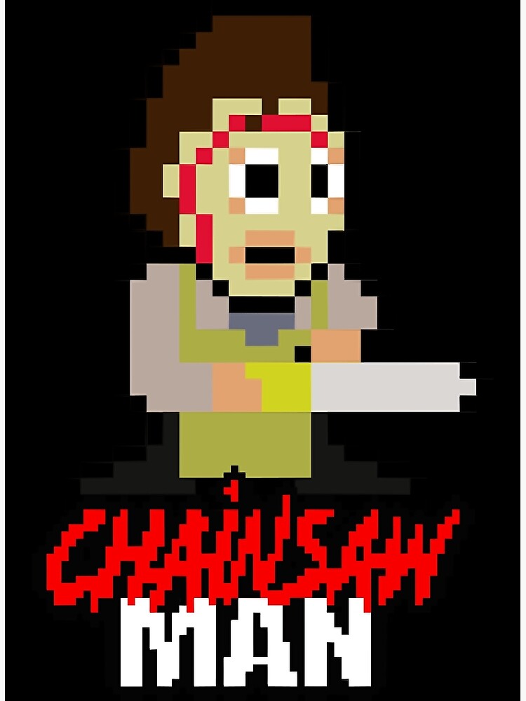 "Slasher Man Retro 8-Bit Horror Gaming CHAINSAW Man! " Photographic ...