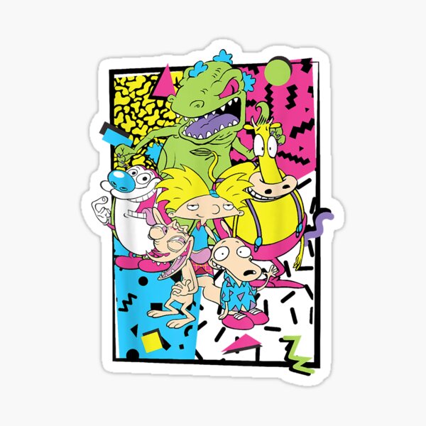 "Nickelodeon Retro 90s Nick Party " Sticker for Sale by DouglassHd ...