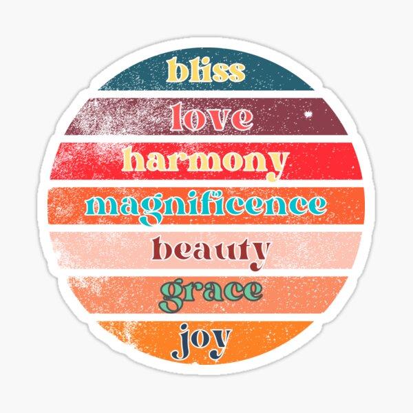 "Retro Love circle" Sticker by ShaneinJapan | Redbubble