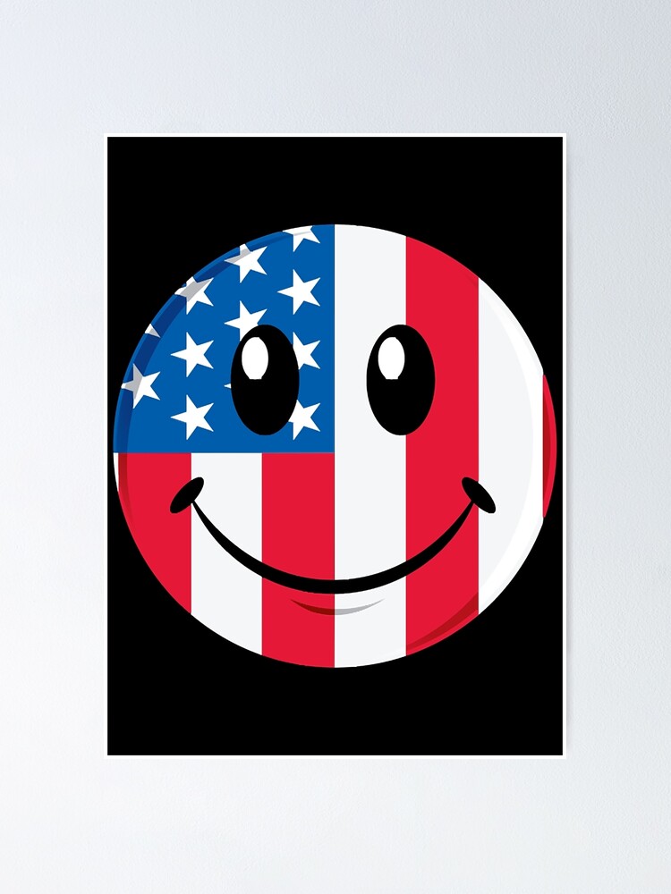 "USA Smiley " Poster for Sale by Katherine57168 | Redbubble