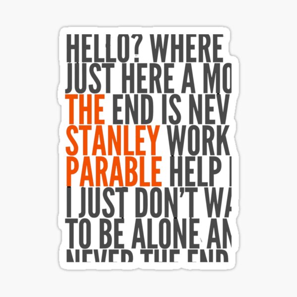 "The Stanley Parable " Sticker for Sale by WEEEKDROP | Redbubble