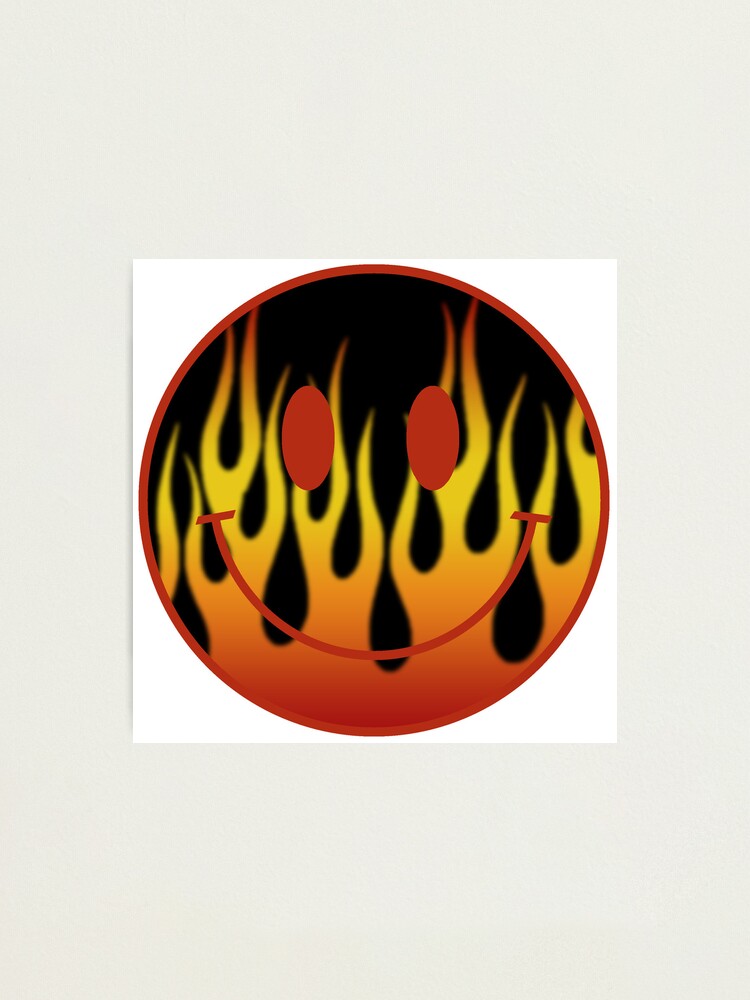 "Flamin' Hot Smiley Face" Photographic Print for Sale by BahamaBums ...