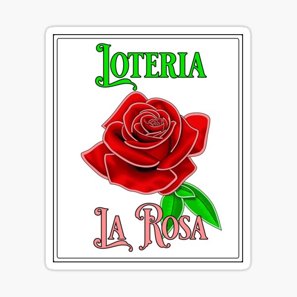 "Loteria - La Rosa" Sticker for Sale by bigolclown | Redbubble