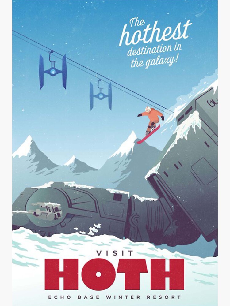 "visit hoth" Sticker for Sale by rebbecalowe | Redbubble