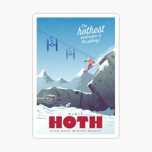 "visit hoth" Sticker for Sale by rebbecalowe | Redbubble