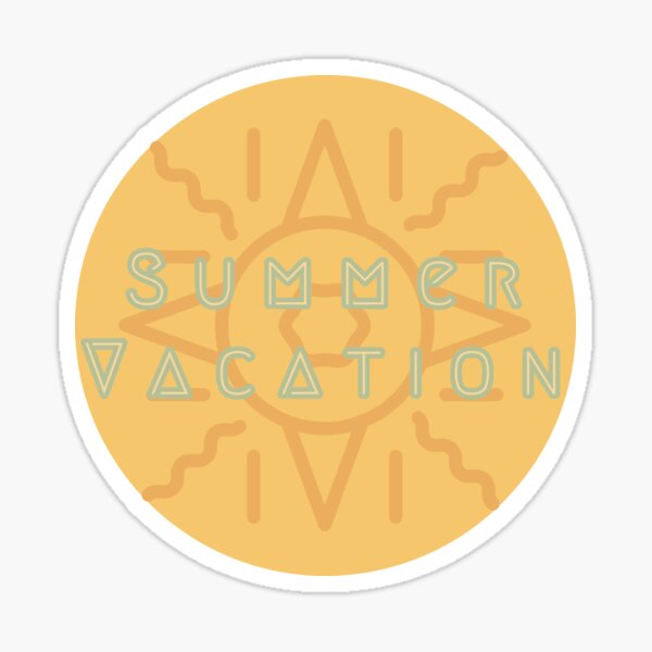 "Summer Vacation " Sticker by JustinAndRoddy | Redbubble