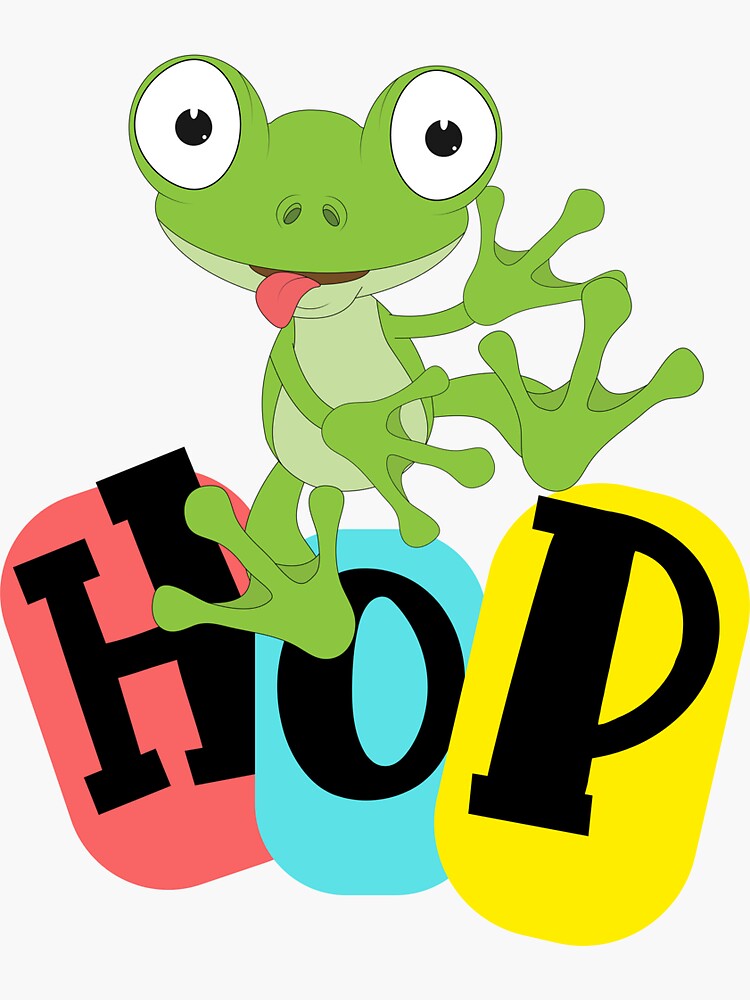 "Cute Frog Hopping" Sticker for Sale by KidsCuteApparel | Redbubble