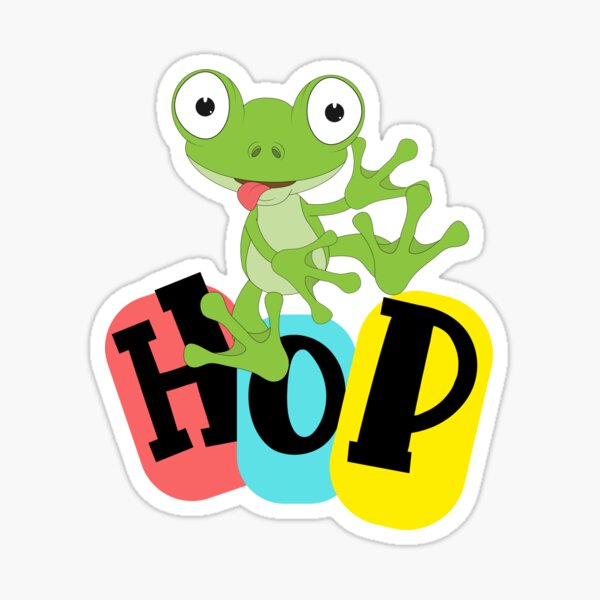 "Cute Frog Hopping" Sticker for Sale by KidsCuteApparel | Redbubble