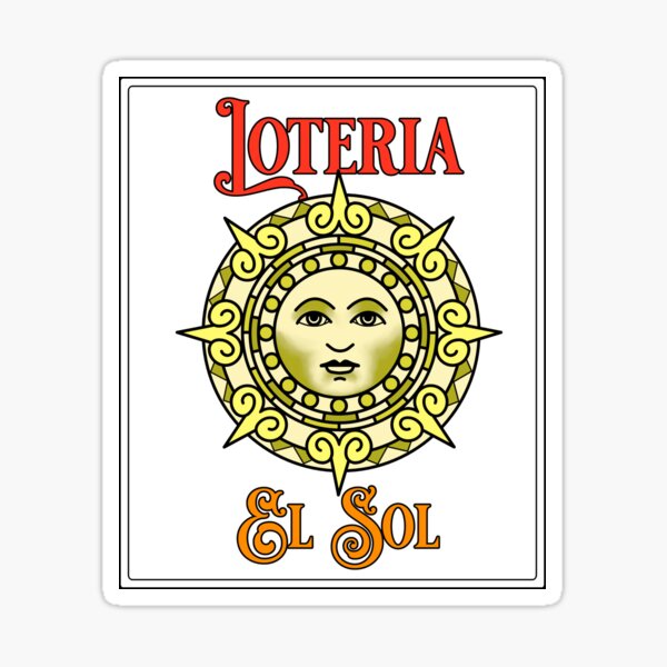 "Loteria - El Sol" Sticker by bigolclown | Redbubble