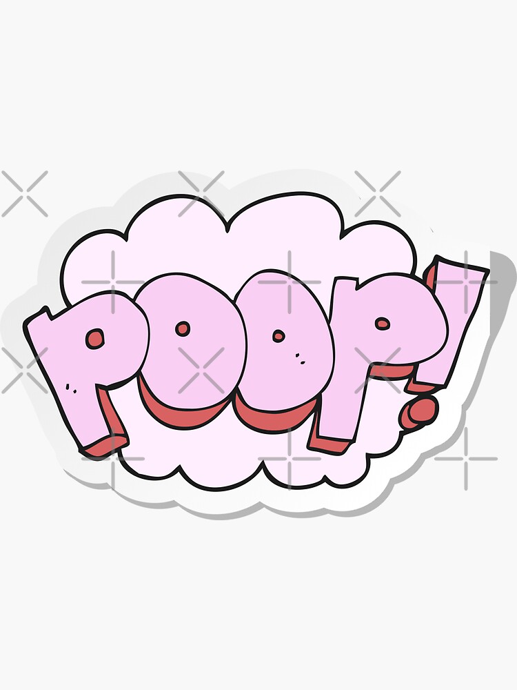 "Pooping " Sticker for Sale by BumperStickers- | Redbubble