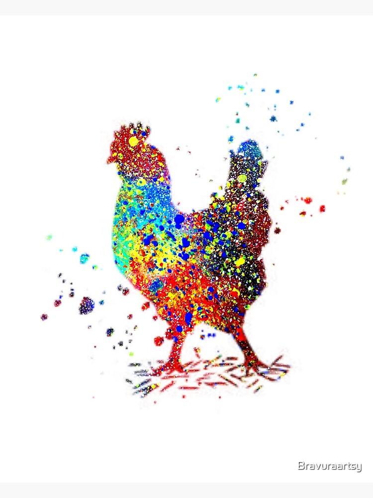 "Funky Chicken Print" Art Print for Sale by Bravuraartsy | Redbubble